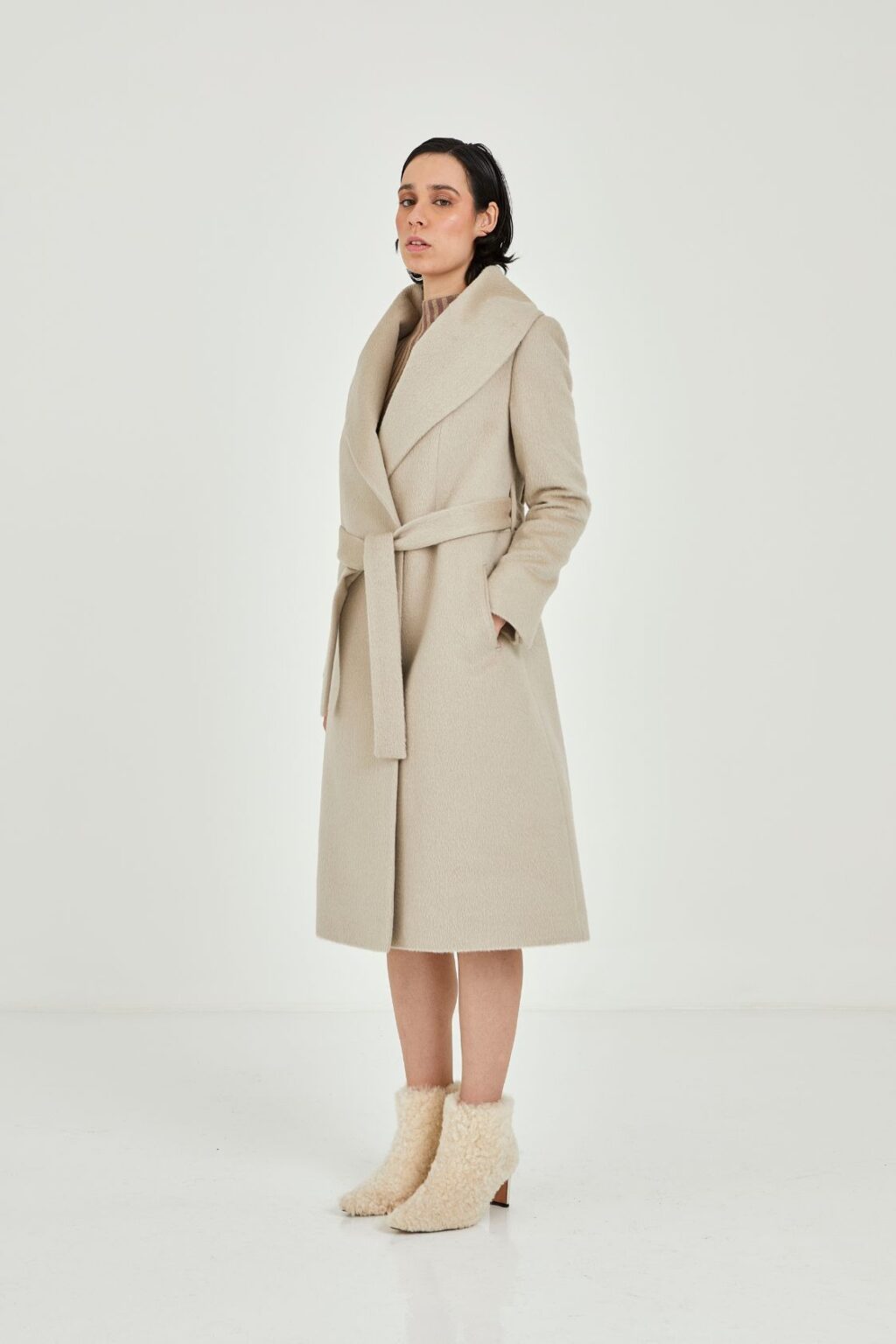 Suri Beige long coat - Tom Gutie